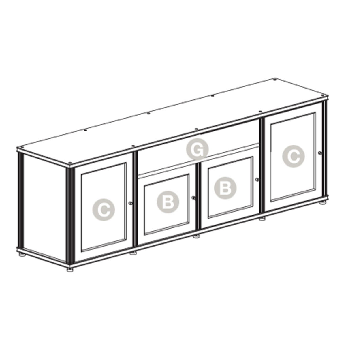 Salamander Designs Synergy 345 Quad AV Cabinet | eBay